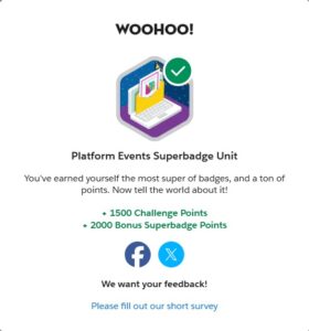 Platform Events Superbadge Unit - Trailhead Titans Hub